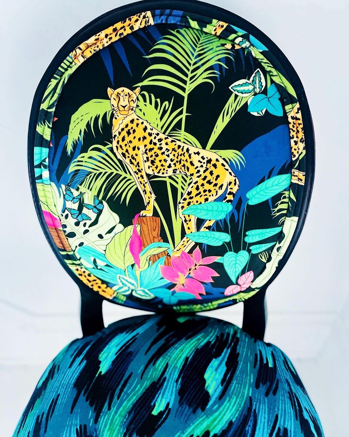 Leopard & Feather Dining Chair - Etsy