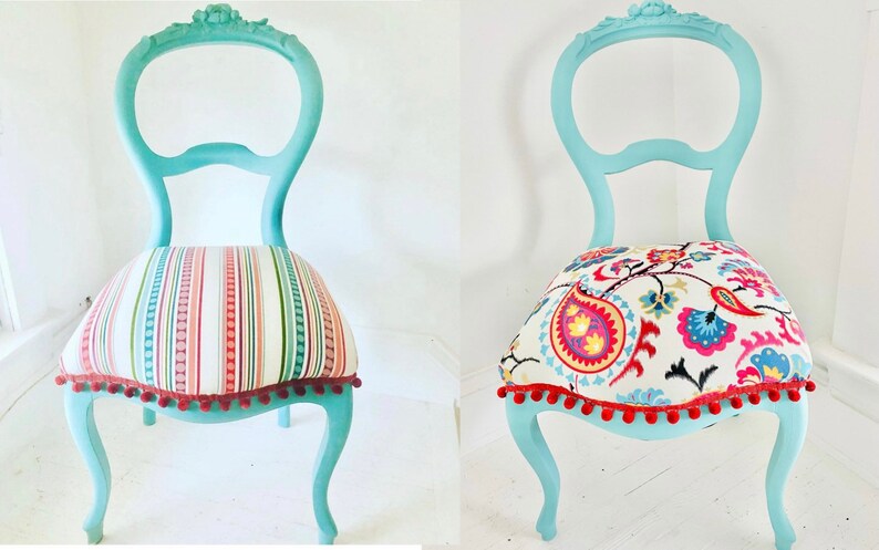 Antique Victorian Pom-pom Chair - Etsy
