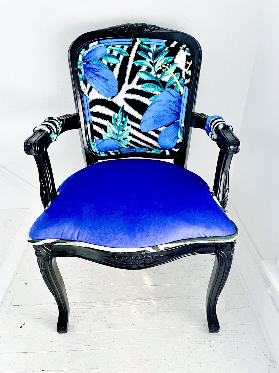 Blue Zebra Customizable Armchair - Etsy