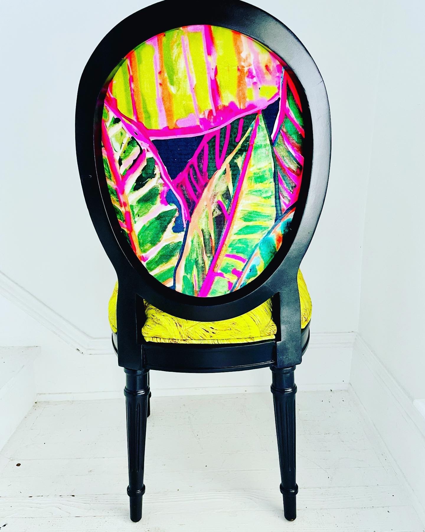 Chartreuse Jungle Flora Chair - Etsy