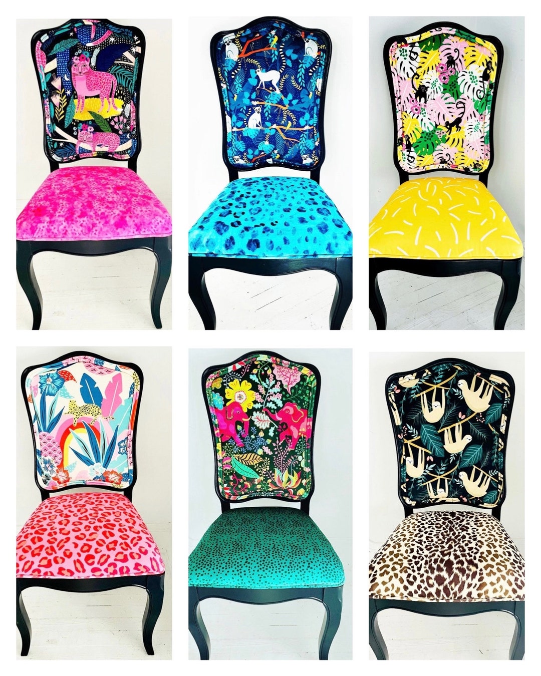 Set of 6 Customizable Jungle Boogie Chairs - Etsy