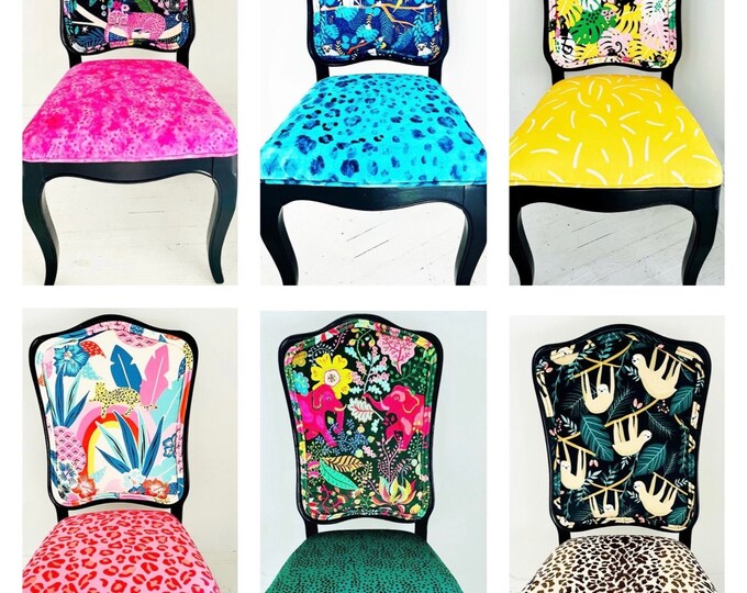 Set of 6 Customizable Jungle Boogie Chairs - Etsy