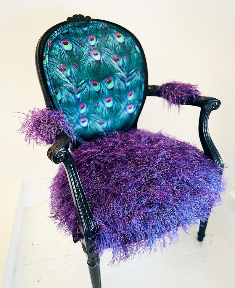Pretty Peacock Armchair Etsy
