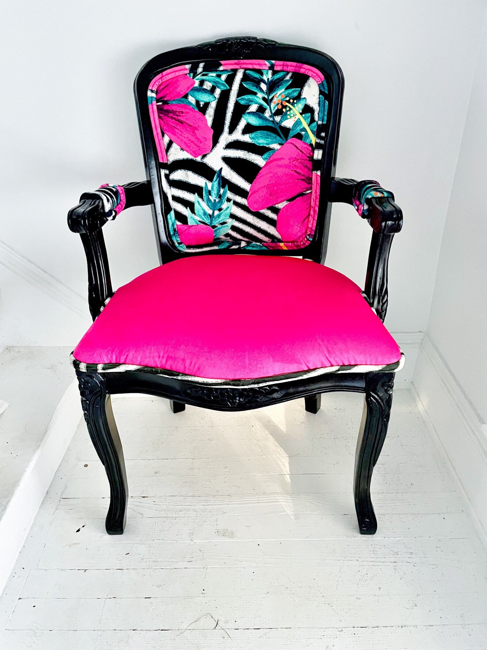 Hot Pink Customizable Zebra Armchair - Etsy