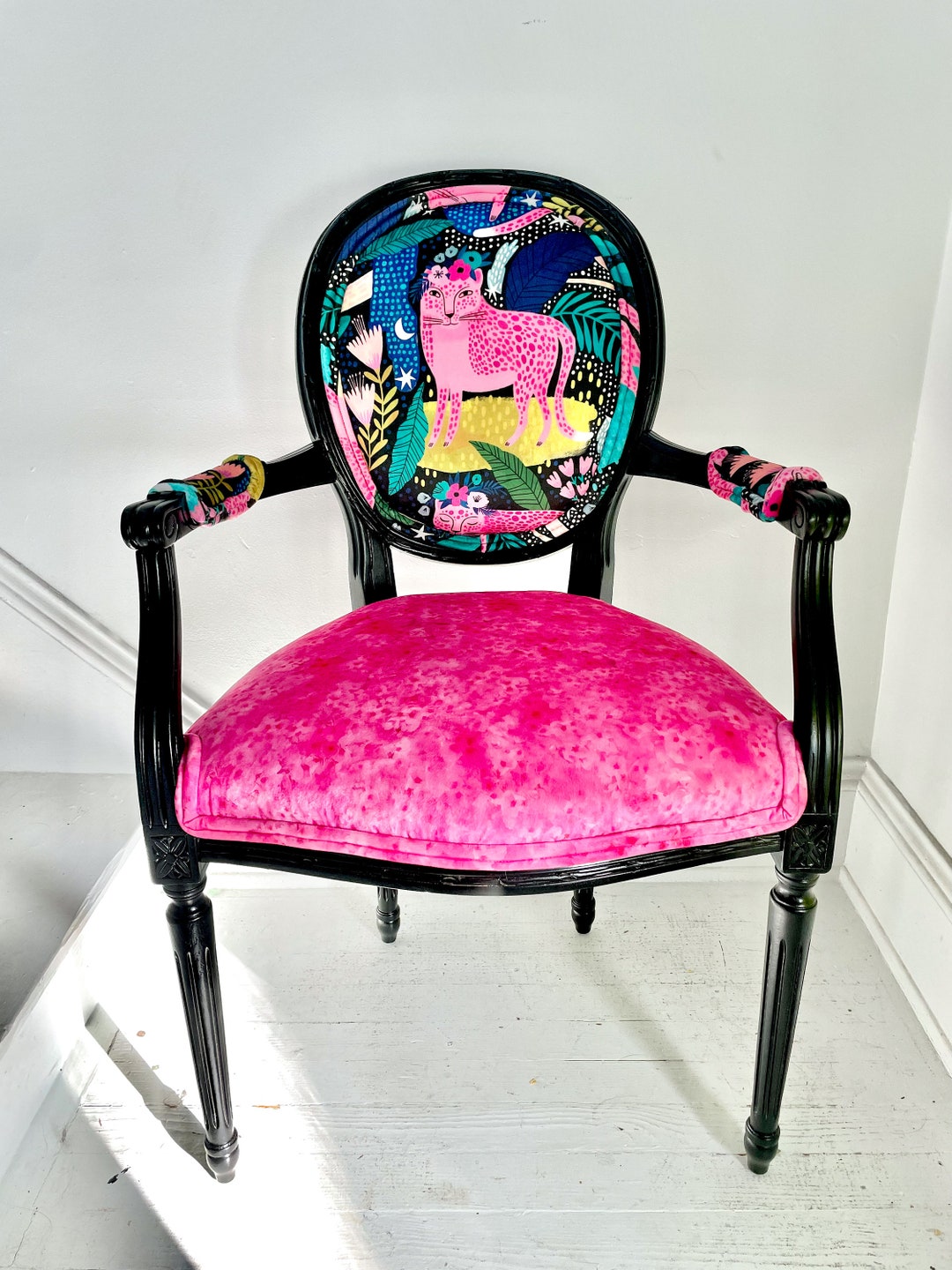Hot Pink French Leopard Armchair! - Etsy