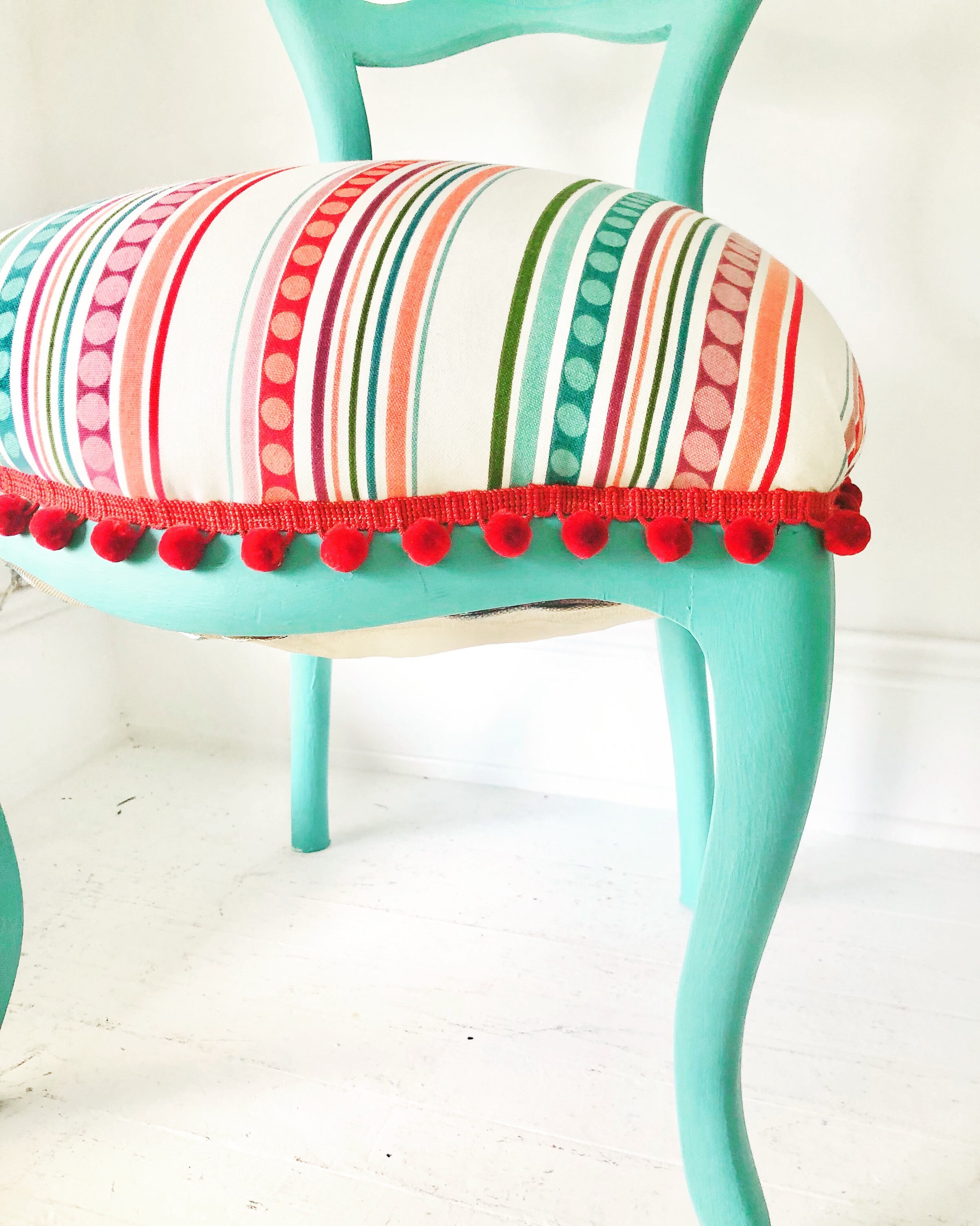 Antique Victorian Pom-pom Chair - Etsy