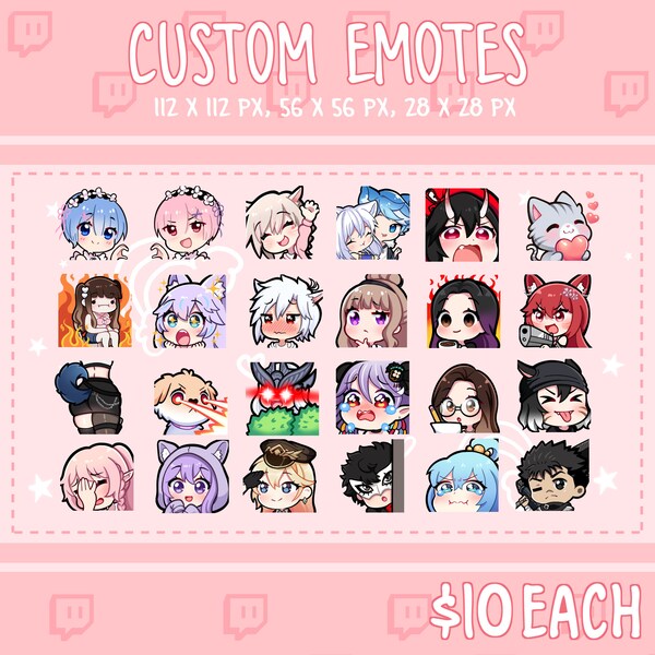 Custom Emotes - Etsy
