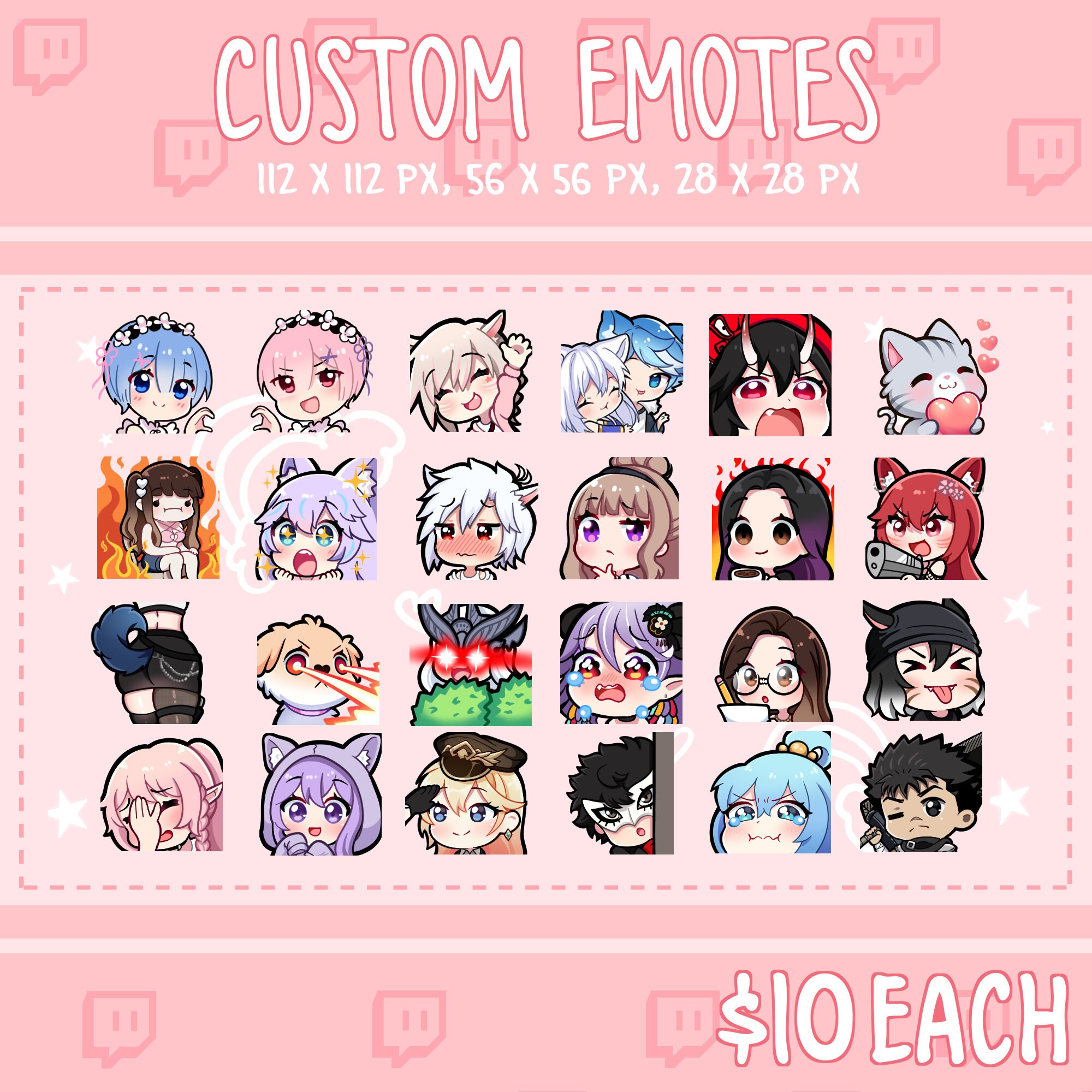 Custom Emotes for Twitch Youtube and Discord - Etsy Australia
