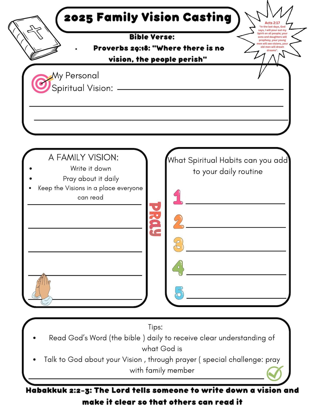 Christian Digital Itinerary, Stationary,vision Casting, Bingo - Etsy