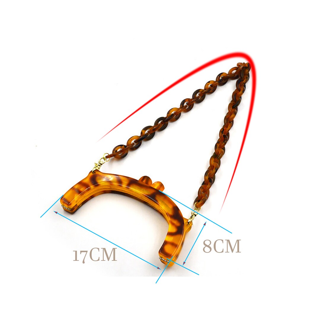 New Style U-shaped Tortoiseshell Screw in Bag Frame, Resin Clasp Frame ...