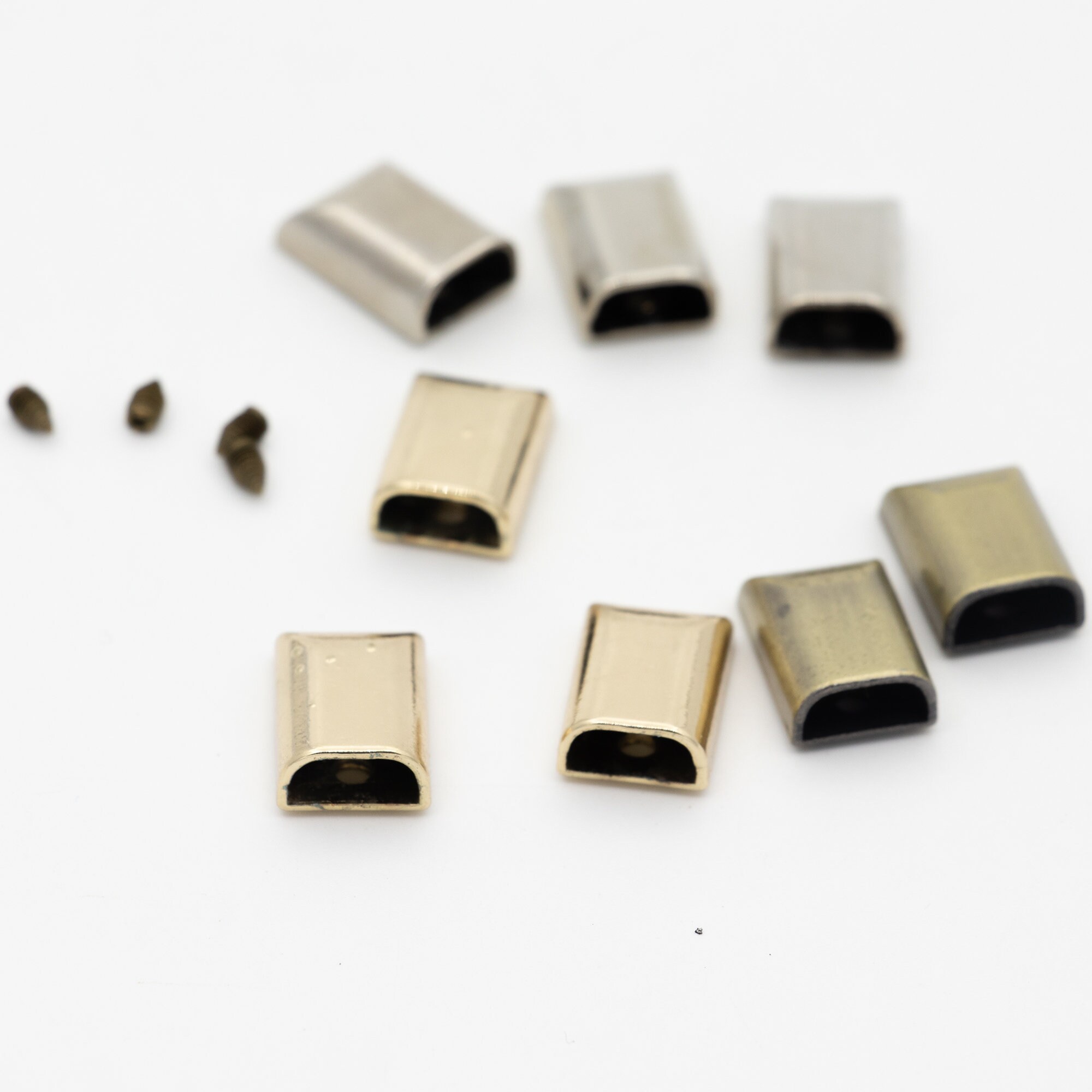 50 Pcs Gunmetal Metal Sew-in Zipper Pull Tab Bag Hardware Zipper ...