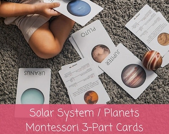 Solar System Flash Cards - Etsy