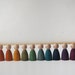 12 Colorful Peg Dolls Rainbow Peg People Dolls Waldorf - Etsy