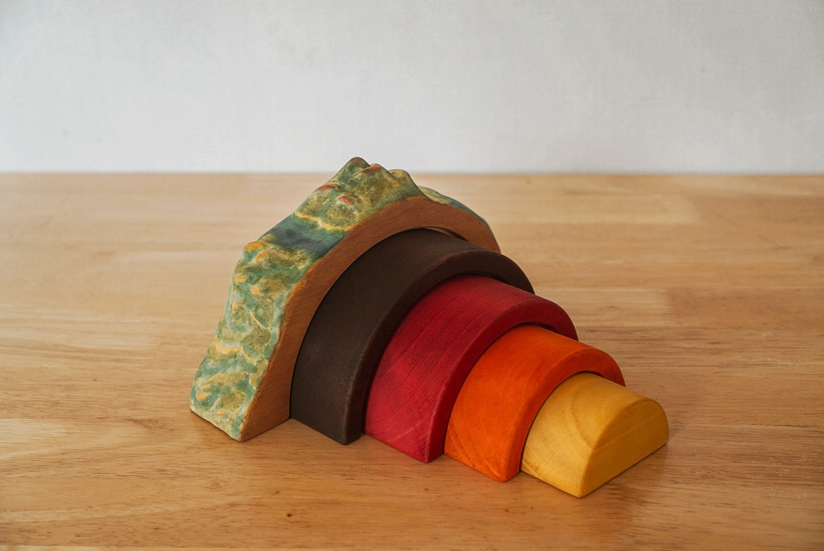 Earth Layers Stacker Rainbow Earth Blocks Stacker Earth - Etsy