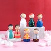 12 Colorful Peg Dolls, Rainbow Peg People Dolls Waldorf - Etsy