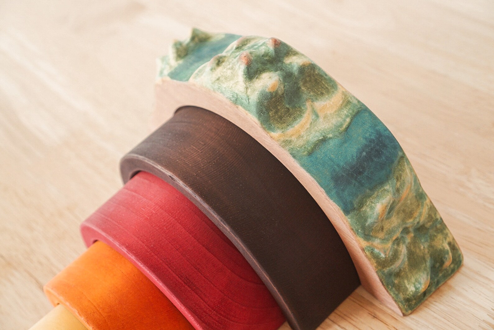 Earth Layers Stacker Rainbow Earth Blocks Stacker Earth - Etsy