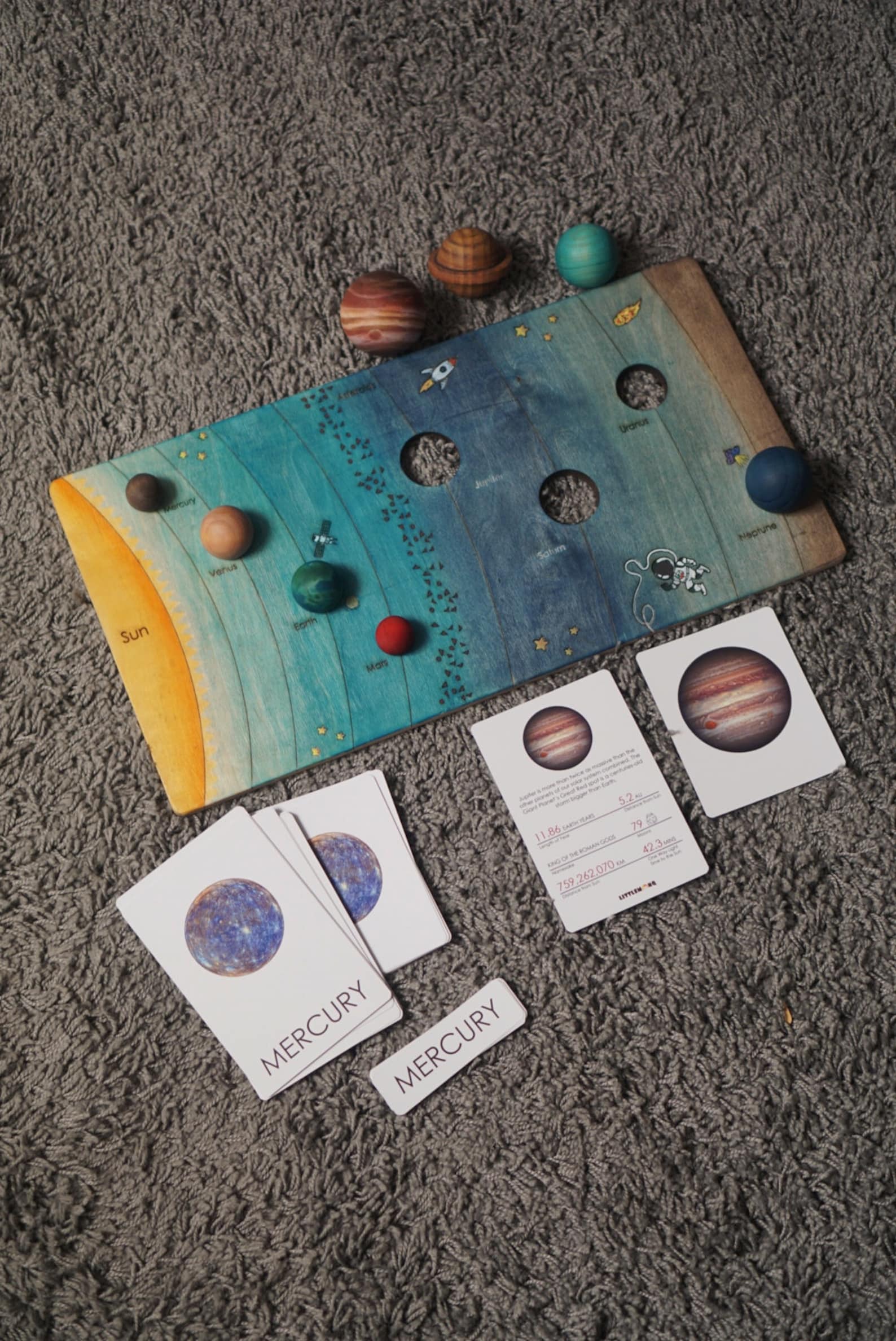 Solar System Model Toys Set Puzzle Wooden Planets and - Etsy Canada