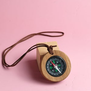 Set of Wooden Compass & Magnifying Glass, Adventure Kit for Adults or ...