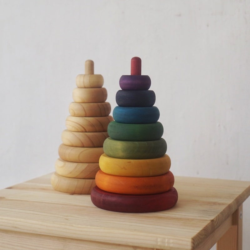 Wooden Rainbow Stacker - Etsy