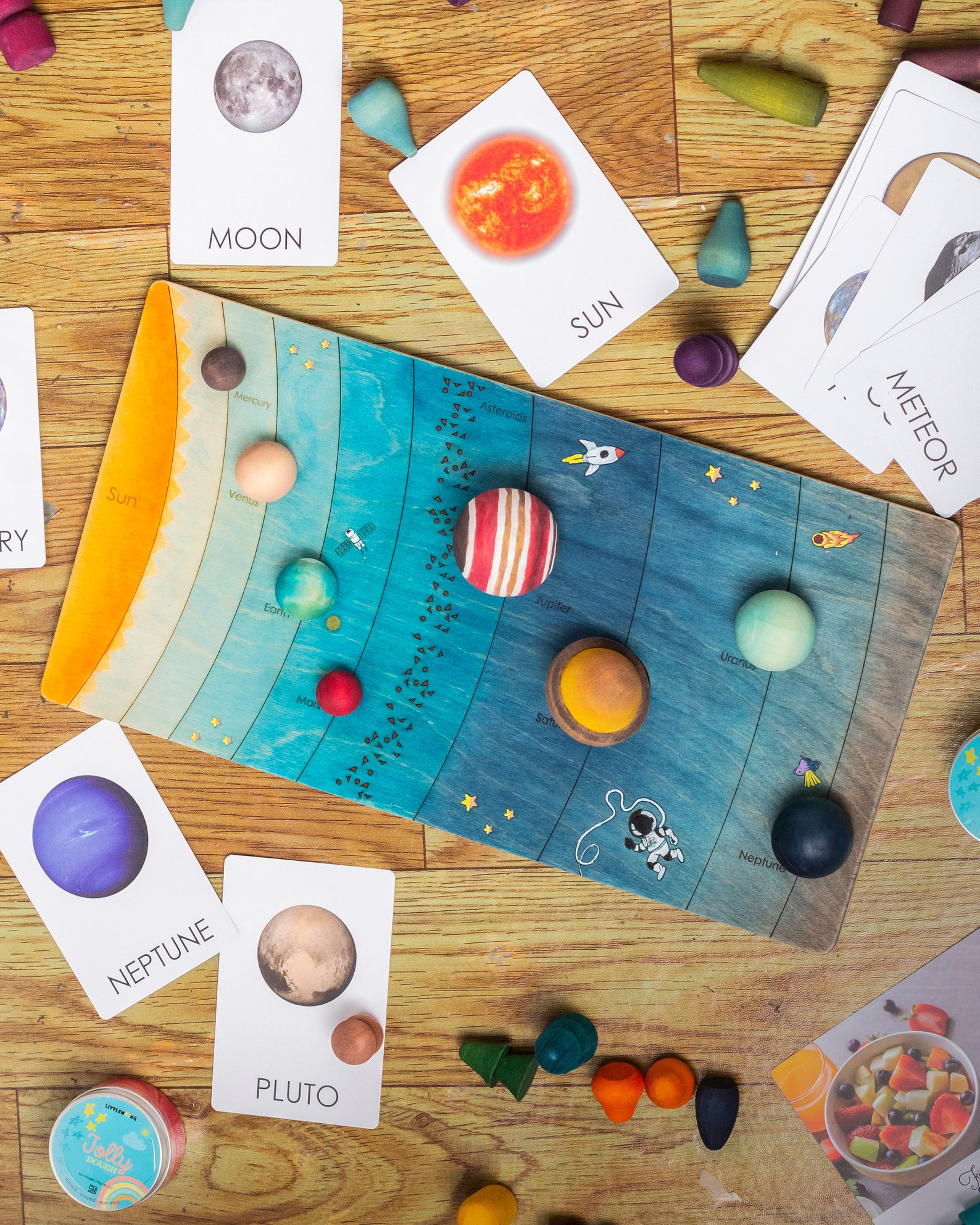 Solar System Model Toys Set Puzzle Wooden Planets and - Etsy