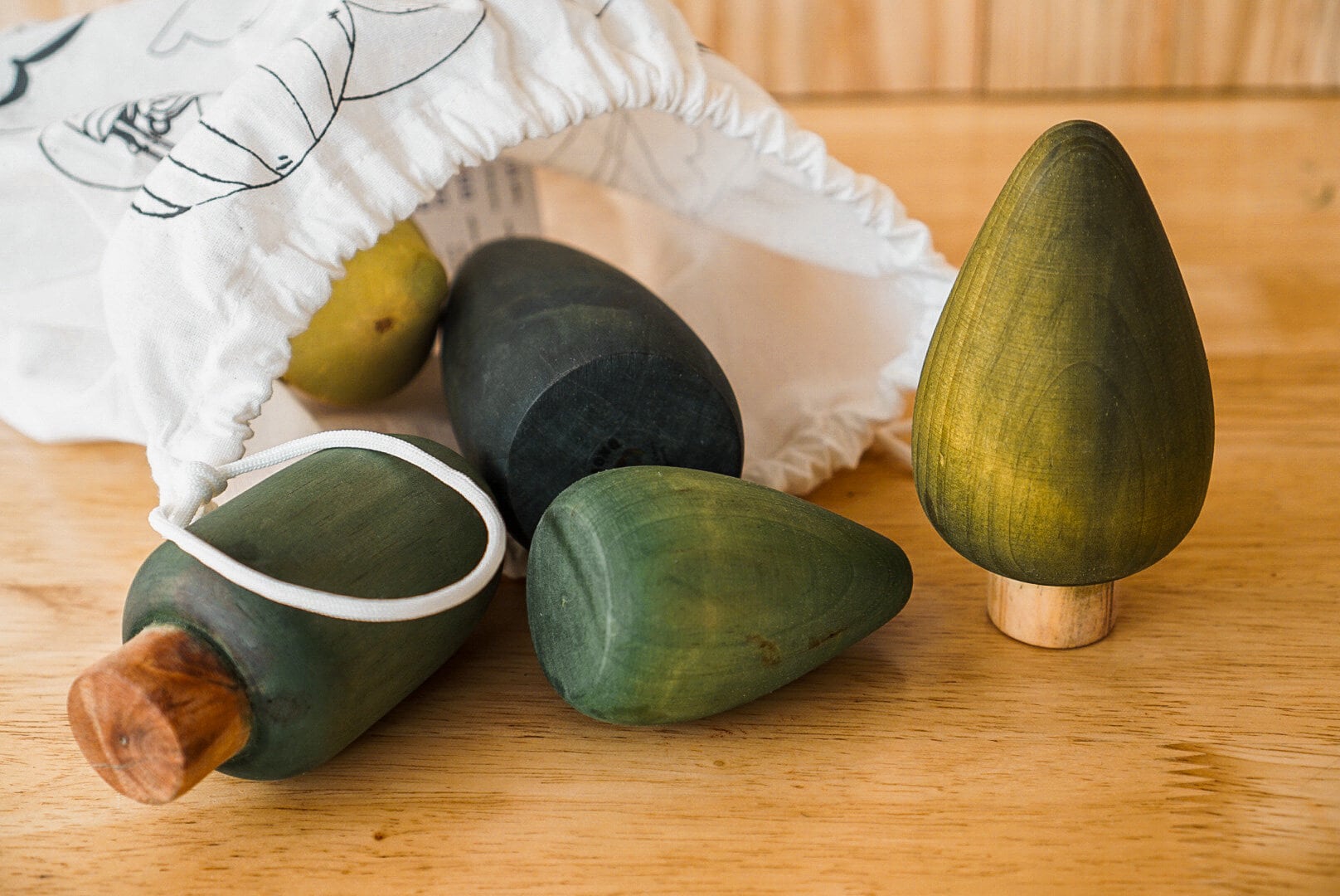 Wooden Forest Set Spring Color / Woodland Trees Set, 10 Pieces of ...