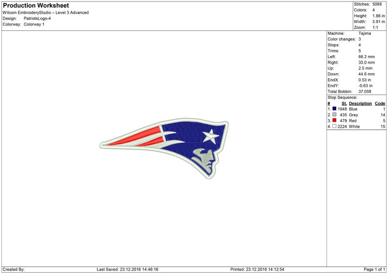 Patriots Embroidery Design Files for Machine Embroidery Formats ...
