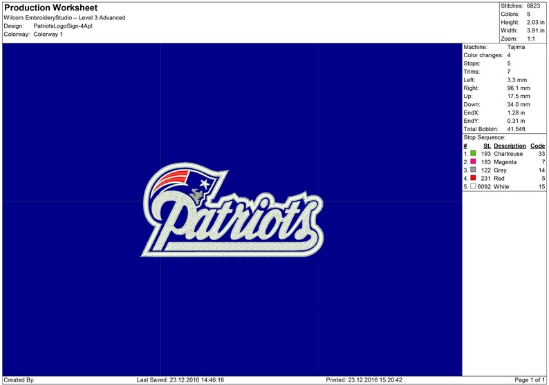 Patriots Embroidery Design Files for Machine Embroidery Formats ...