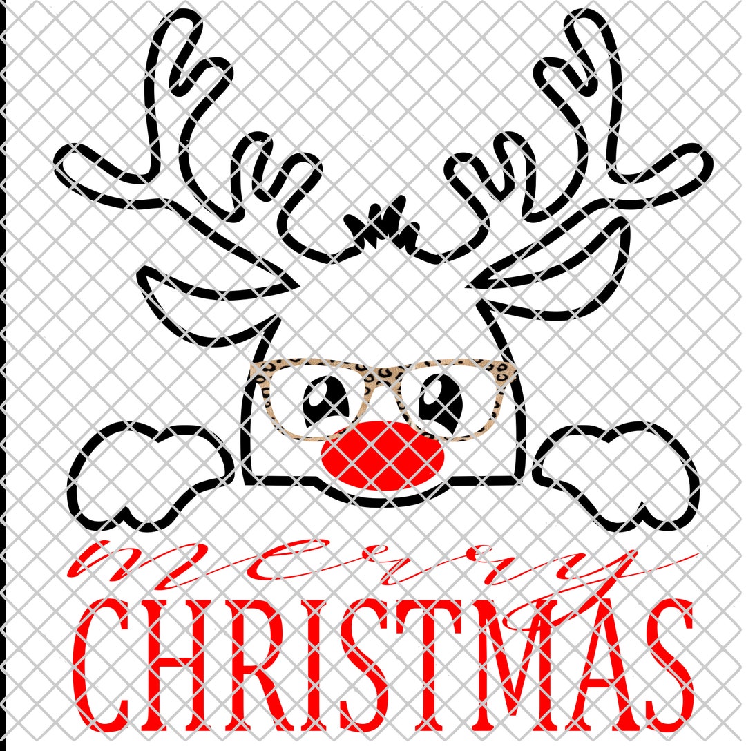 Peeking Rudolph - Etsy