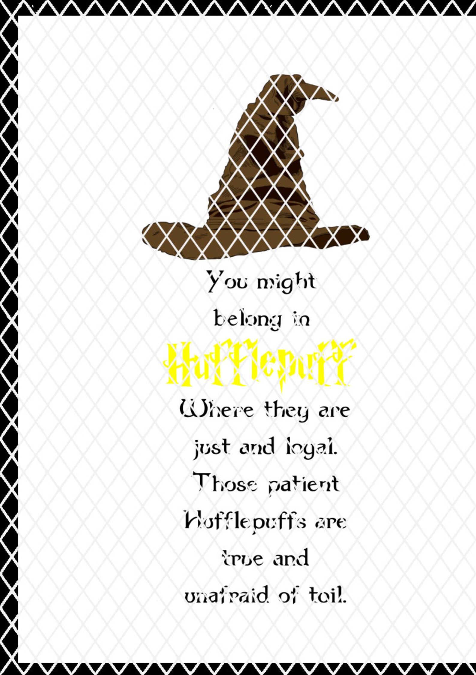 Harry Potter Inspired House Sorting Hat Poems | Etsy