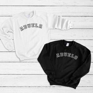 Abuelo Abuela Varsity Arch Heavy Blend Crewneck Sweatshirt, Abuela ...