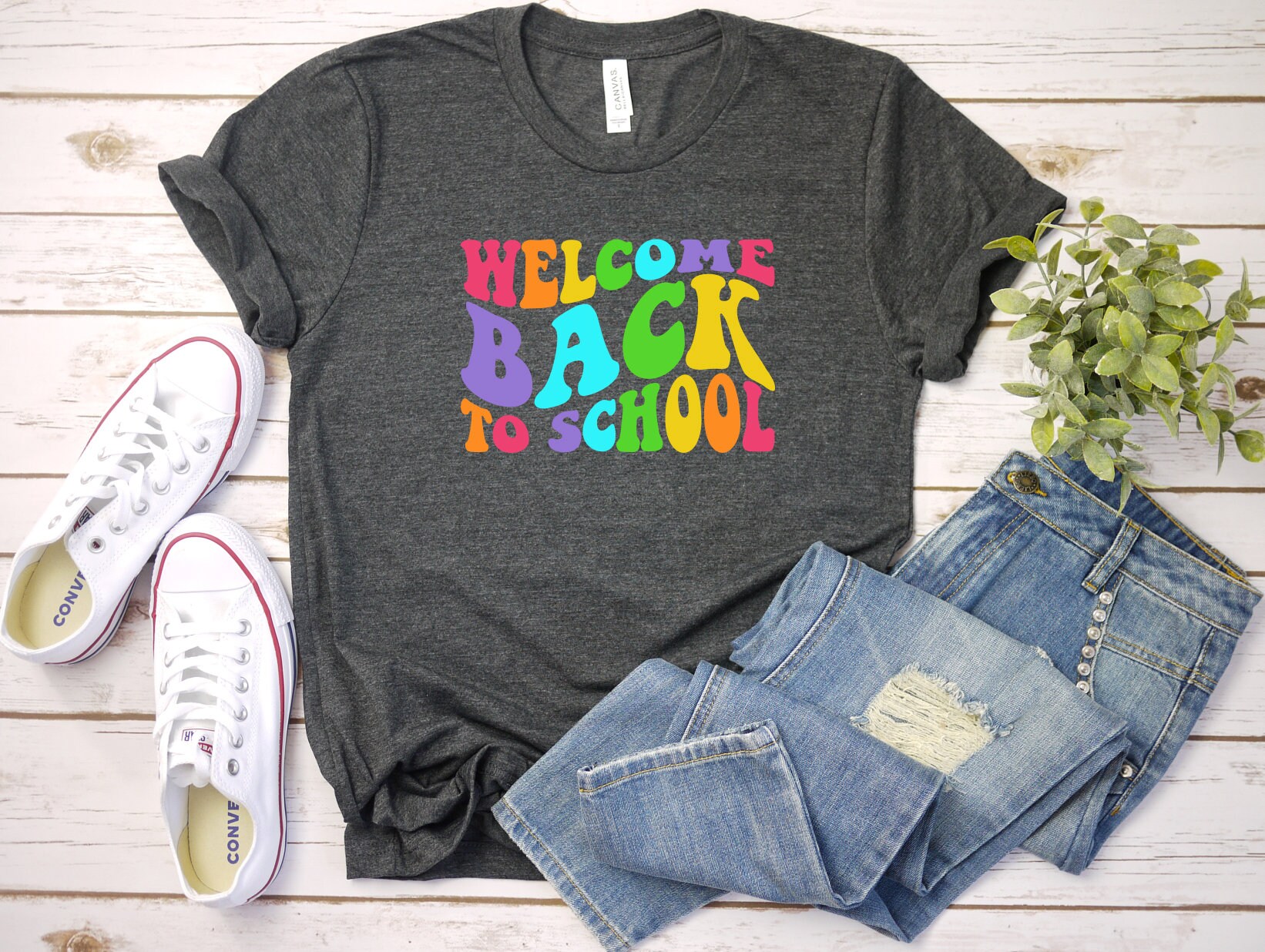 Teacher Shirt Welcome Back to School Retro Colors Unisex - Etsy