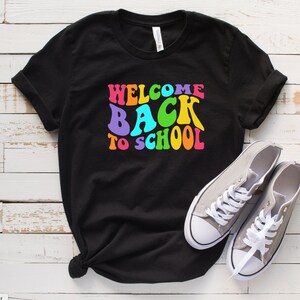 Teacher Shirt, Welcome Back to School Retro Colors Unisex Shirt, Gift ...
