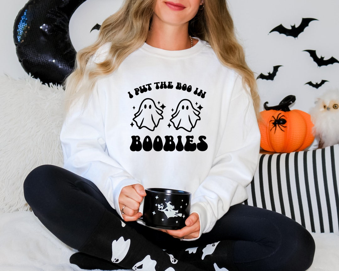 I Put the Boo in BOOBIES Heavy Blend Crewneck Sweatshirt, Halloween ...