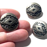 Vintage Copper Tone Button Covers Southwest Style Indian Head ...
