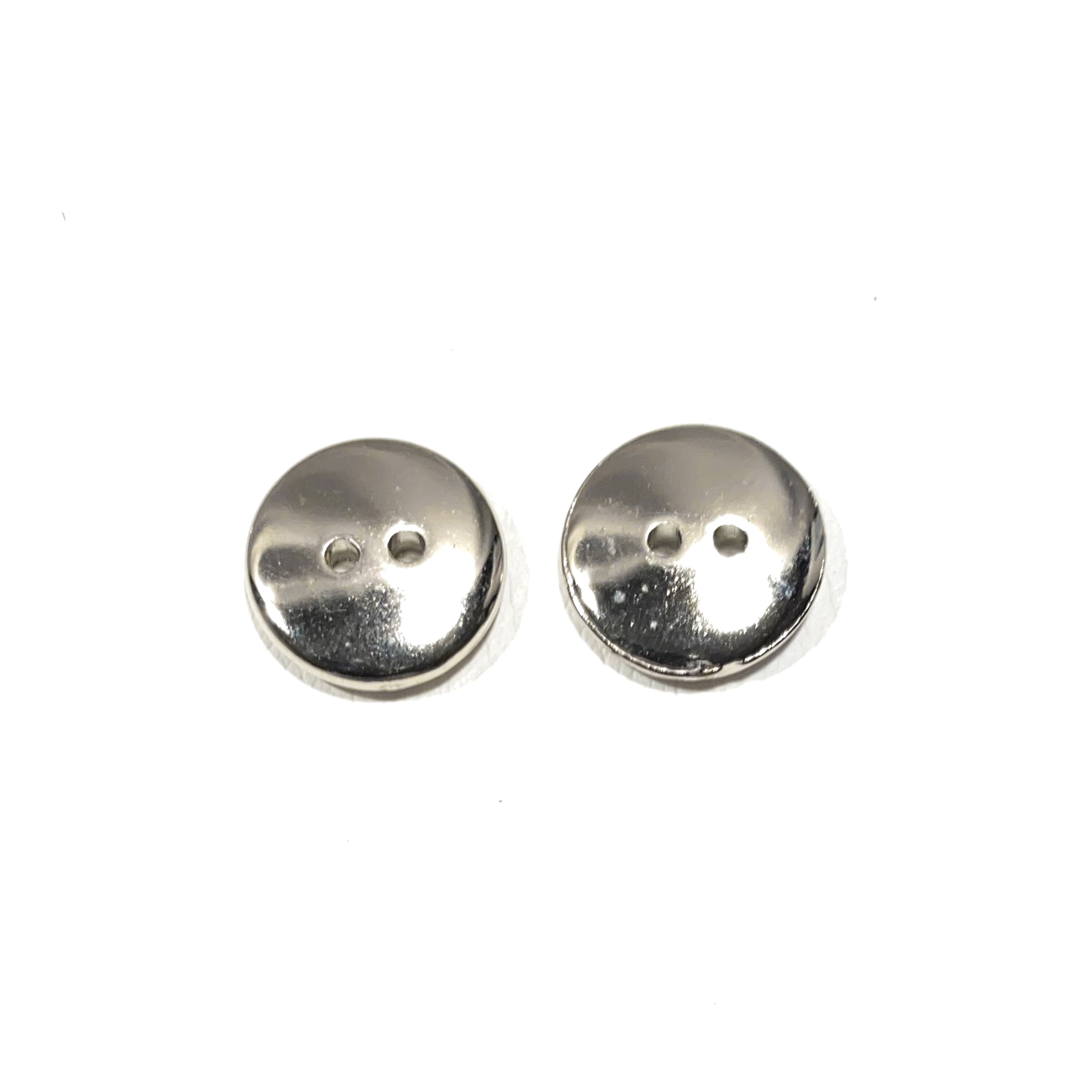 Shiny Silver Chrome Metal Coated Buttons 14 Mm 9/16 - Etsy