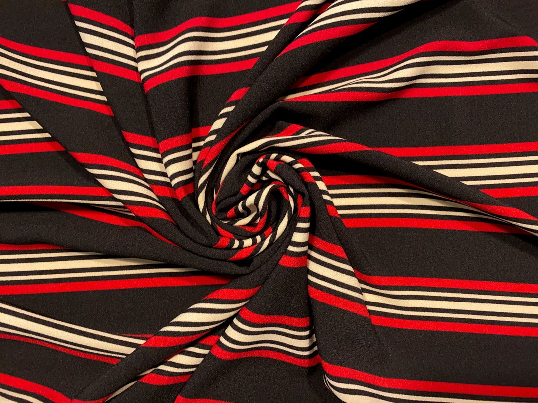 40” PIECE Stretch Crepe - Minor Flaws: Sold as is - Graphic Stripe ...