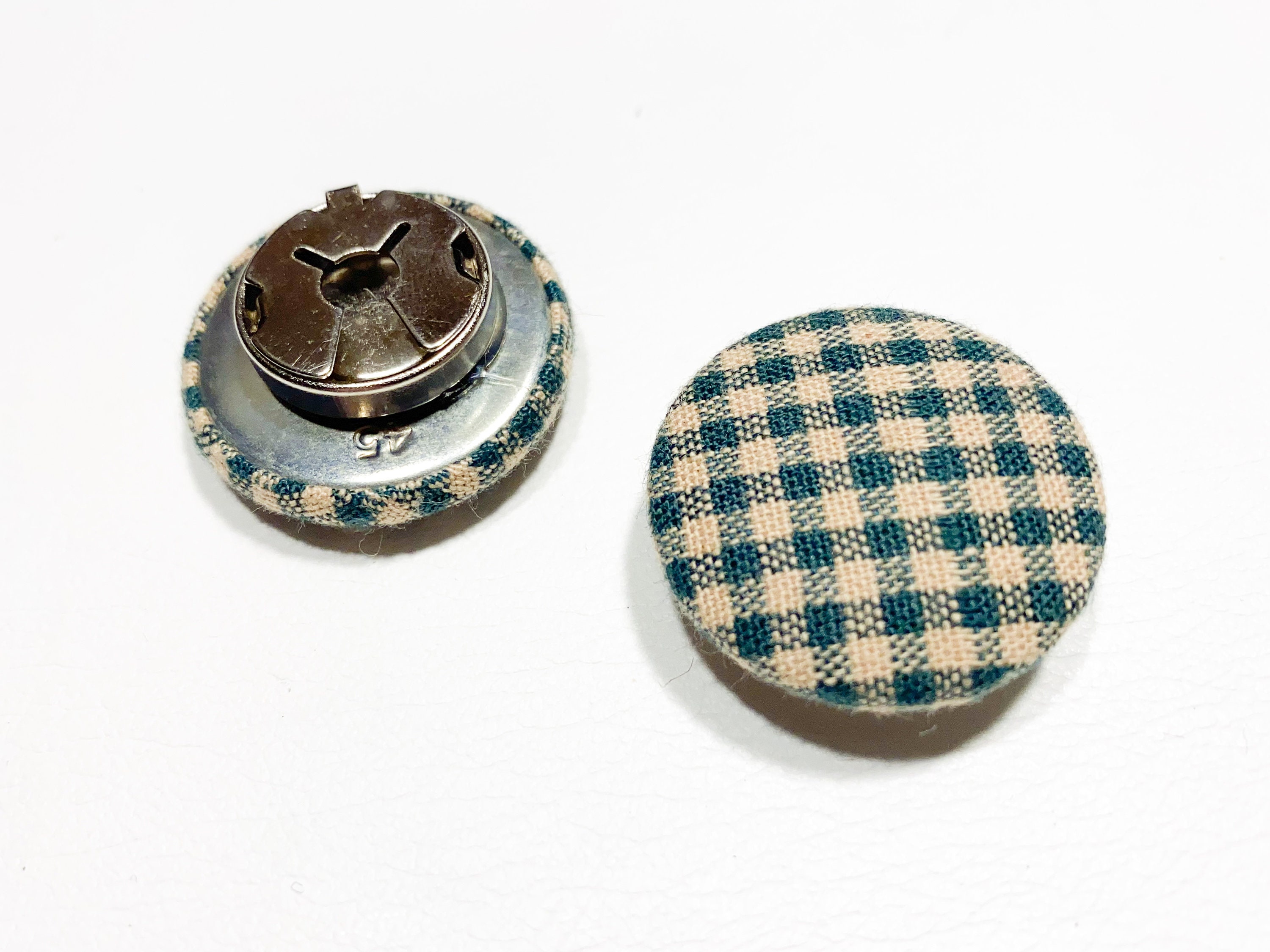 Set of 10 Snap on Button Covers 1 1/8 Fabric Covered - Etsy