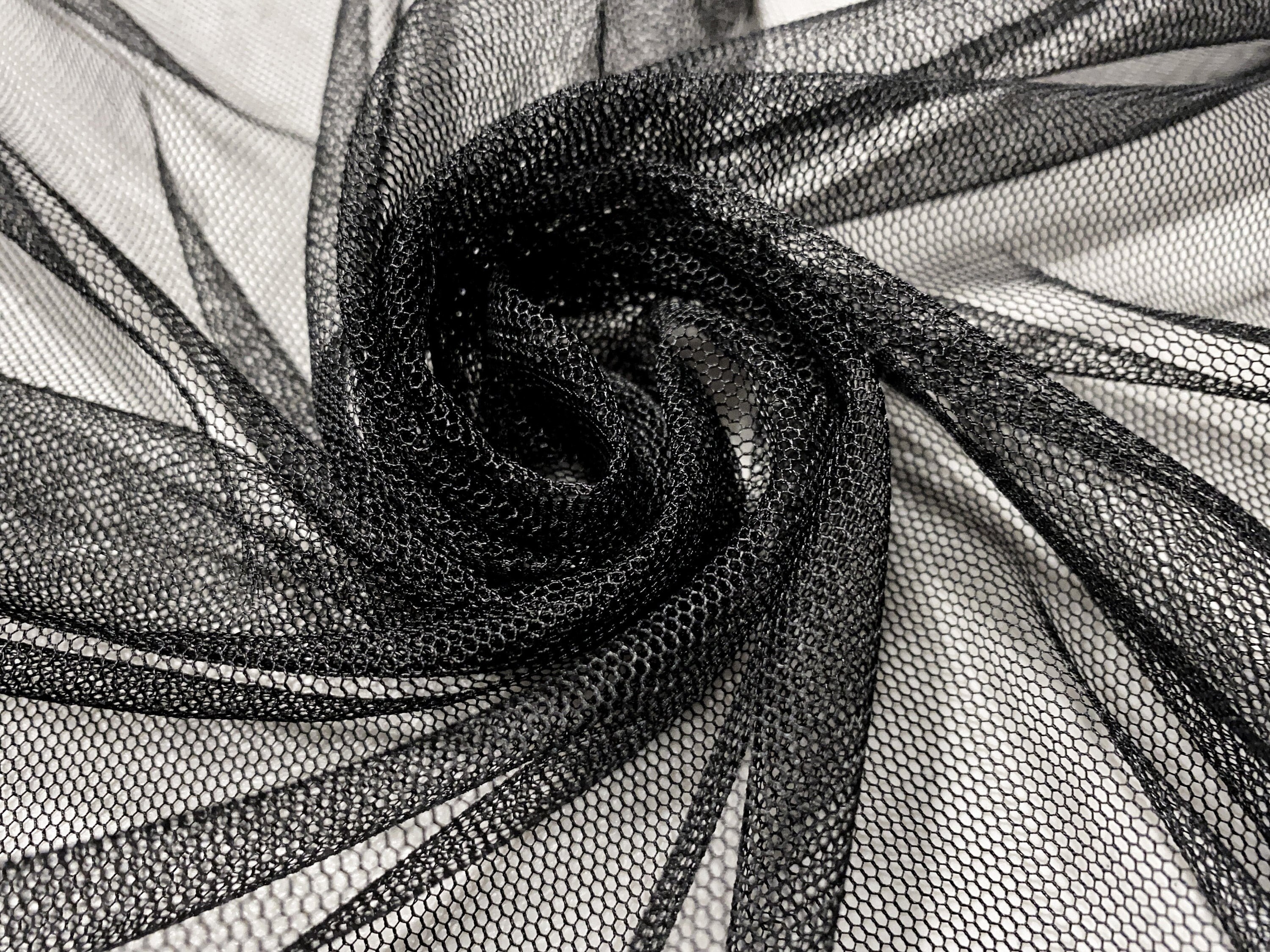 2 YD PIECE Draping Tulle Soft & High Quality BLACK Nylon | Etsy