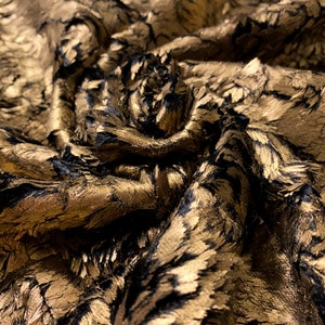 1/2 YD Gold Minky Faux Fur Cuddly Luxe Extra Soft Metallic 50 Wide ...