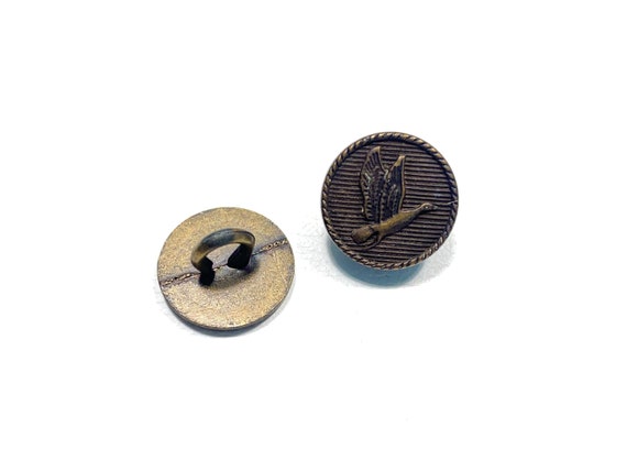 Set of 2 Bird Buttons 5/8 Duck / Goose Metal Button - Etsy