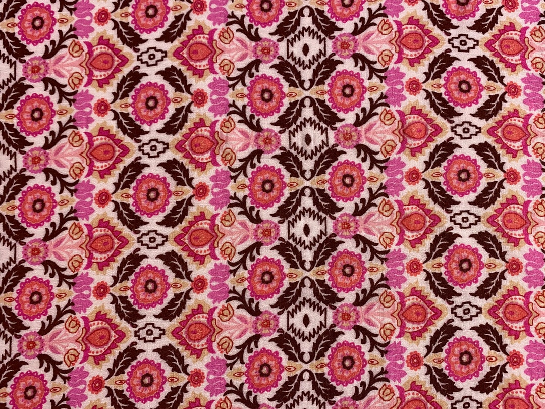 2 YD 30” Rayon Challis W/ Slight Crinkle: 54" Wide Boho Geometric ...