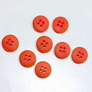 5/8" Electric Orange Buttons - 24l" | 16 Mm - Vibrant Cloudy Resin ...
