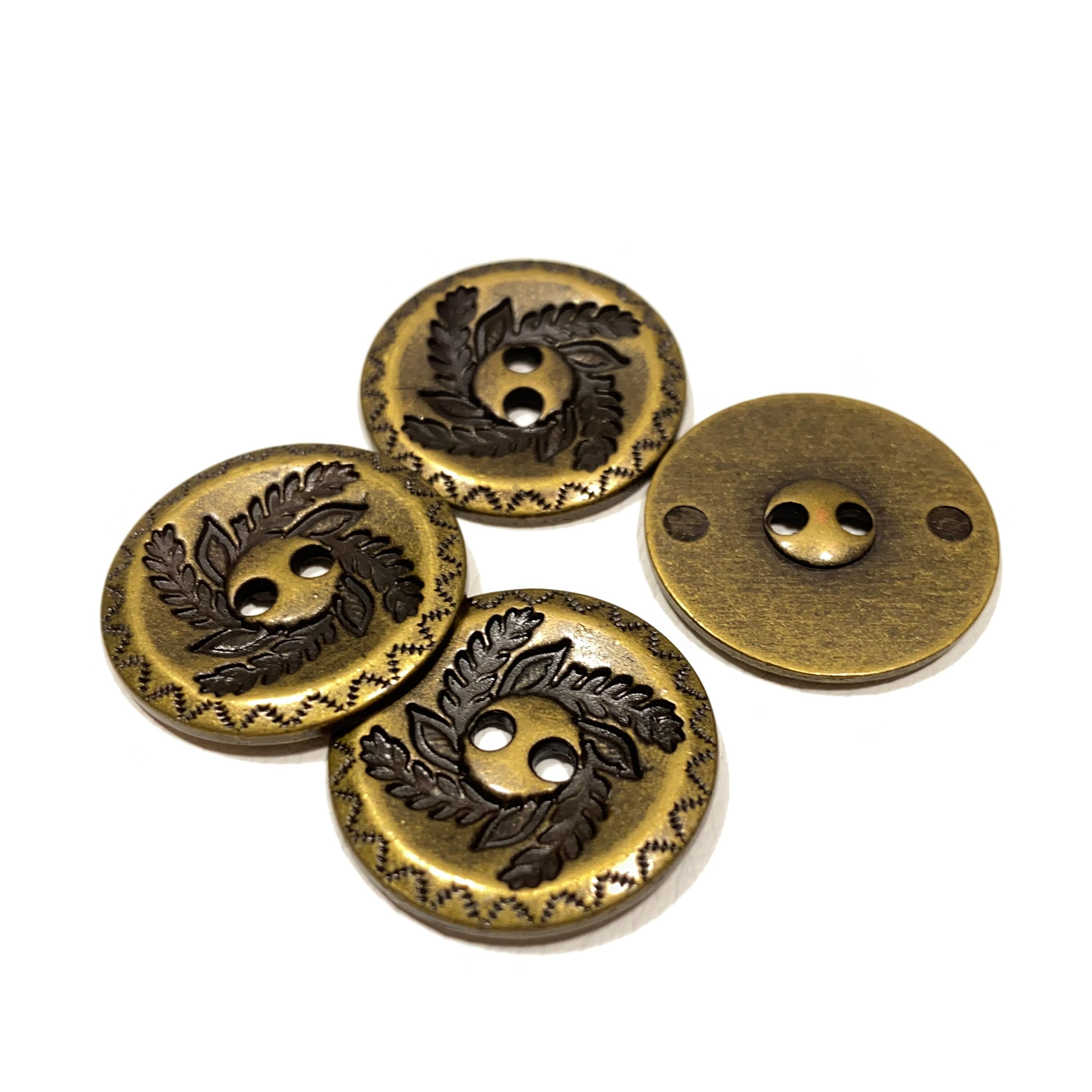 Set of 2-12 Laurel Brass Button 13/16 in 20 Mm 32 L - Etsy UK