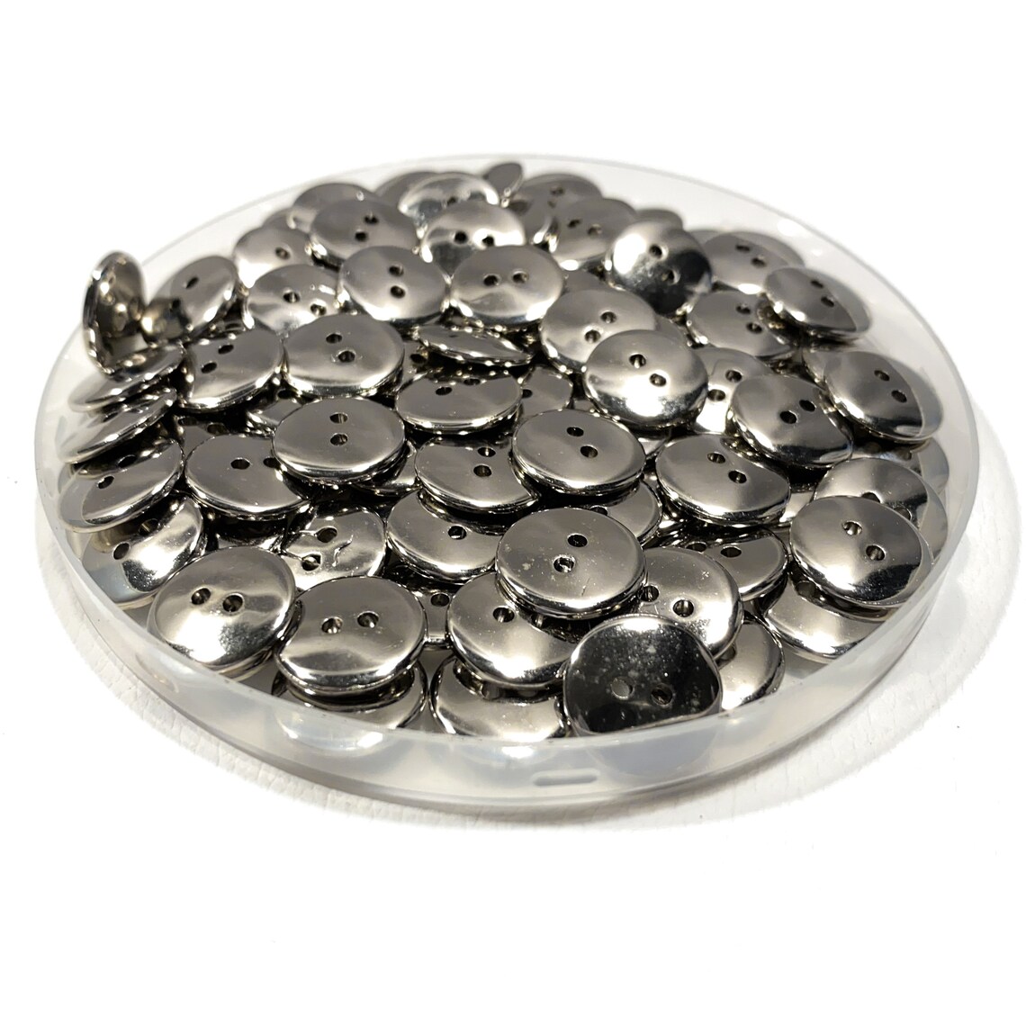 Shiny Silver Chrome Metal Coated Buttons 14 Mm 9/16 - Etsy