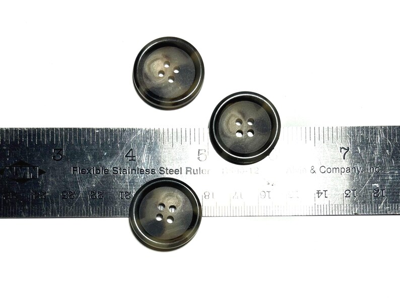 25mm Tortoise Shell Resin Buttons: 1" Faux Horn Vintage 60s Coat Button ...