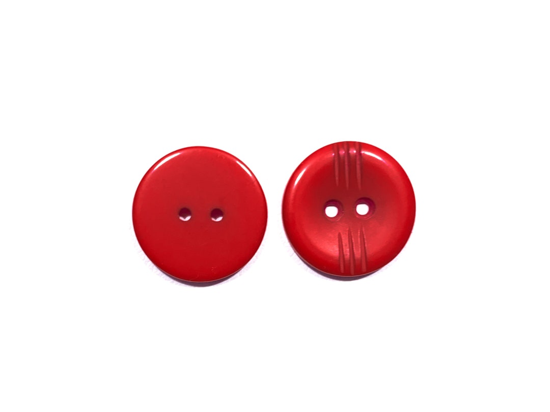 24mm MATTE RED Southwest Buttons: 15/16" Dense Semi-gloss Vintage 70s ...