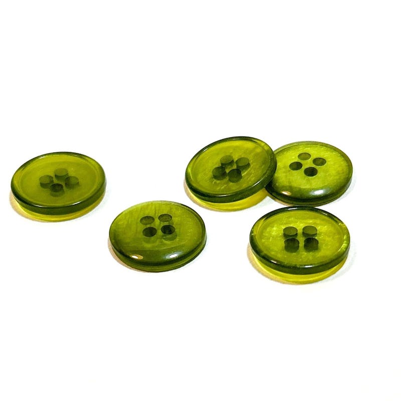 Green Translucent Buttons - Etsy