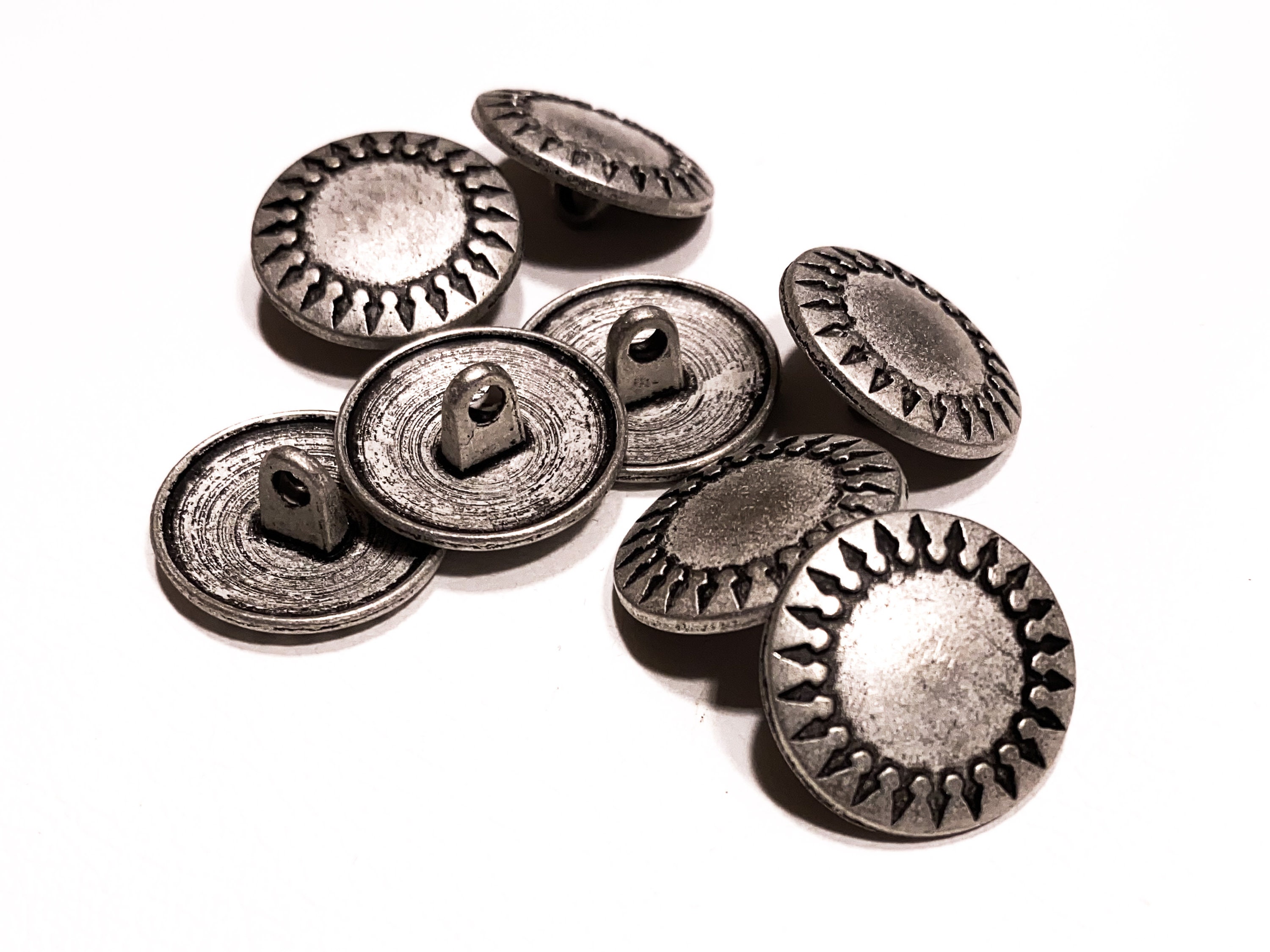 Set of 2 Arrowhead Silver Cast Metal Button 7/8 in 21 mm | Etsy