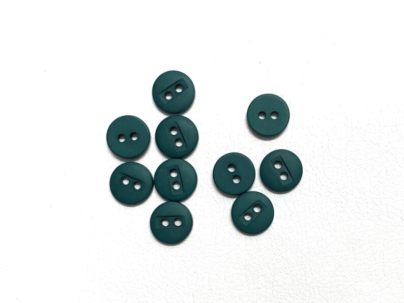 11.5mm Matte PEACOCK Green,shirt Buttons: 7/16" High Quality Vintage ...