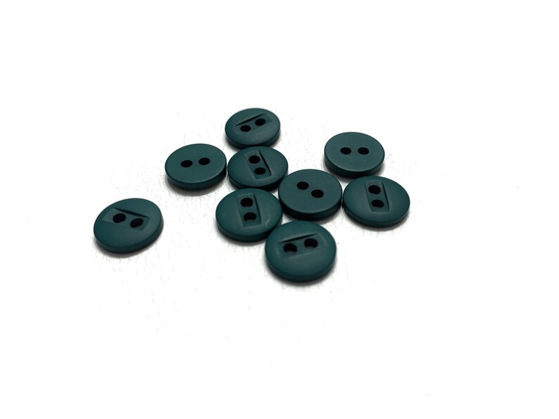 11.5mm Matte PEACOCK Green,shirt Buttons: 7/16" High Quality Vintage ...